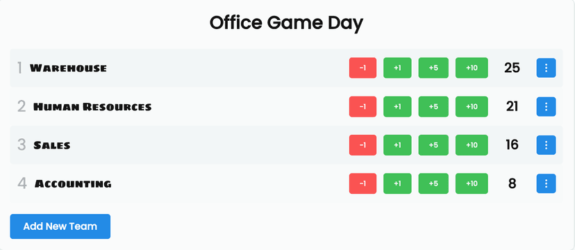The worlds best online scorekeeper and leaderboard app